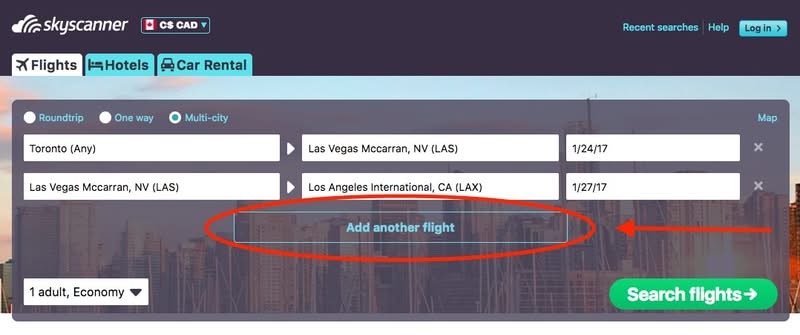 How to use Skyscanner’s multi-city flight search tool