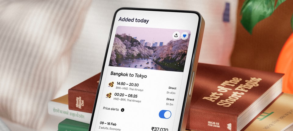 Find great deals with Skyscanner's flight price tracker tools