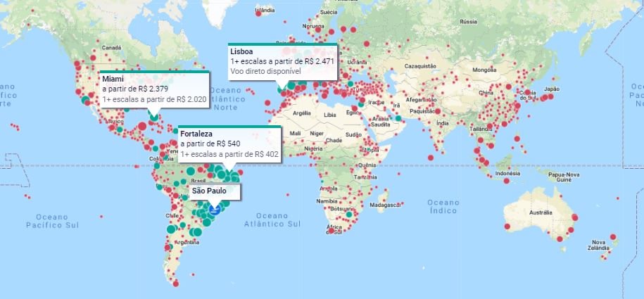 Conheça o mapa interativo Skyscanner | Skyscanner Brasil