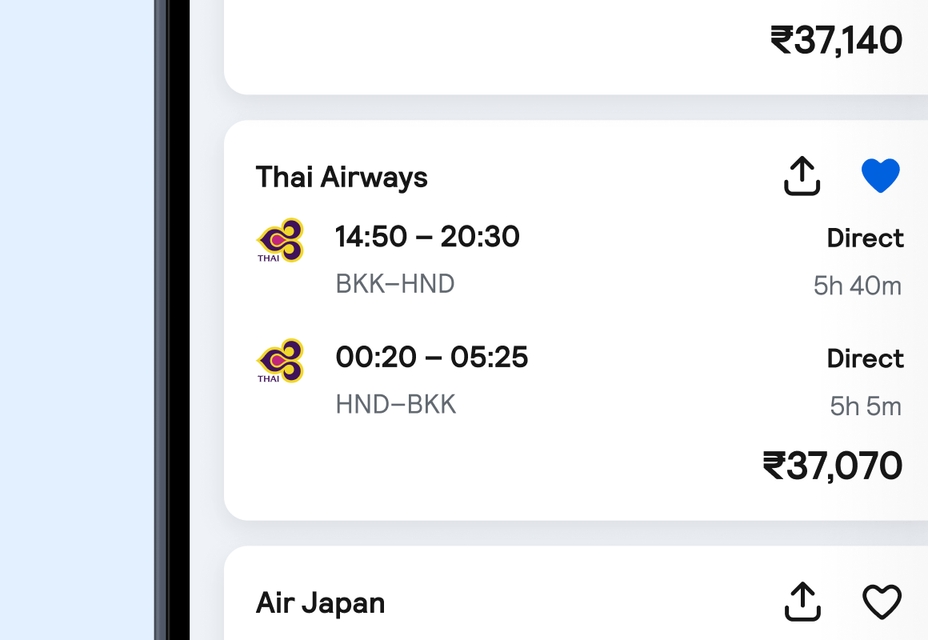 Find great deals with Skyscanner's flight price tracker tools