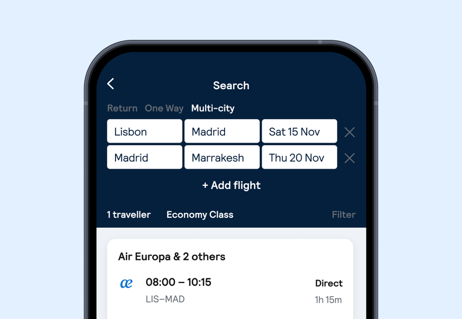 How to search for multi-city and open jaw flights on Skyscanner